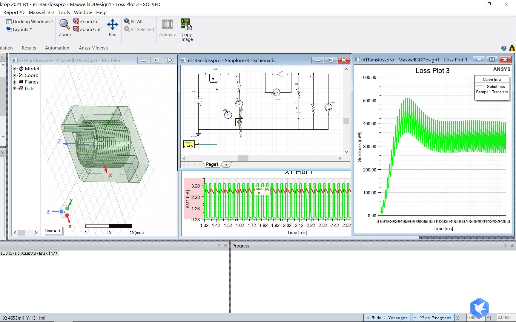 Maxwell+Simplorer联合仿真入门流程-扁扁很开心-默认收藏夹-哔哩哔哩视频