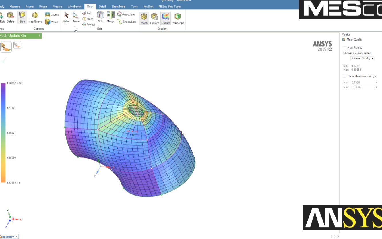 ANSYS SCDM Meshing--ANSYS 2019 R3 SpaceClaim网格划分_哔哩哔哩 (゜-゜)つロ 干杯~-bilibili