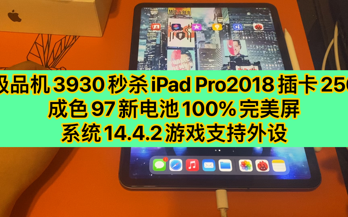 极品机3930秒杀iPad Pro2018插卡256，系统14.4.2游戏支持外设，成色97新电池100%完美屏_哔哩哔哩_bilibili