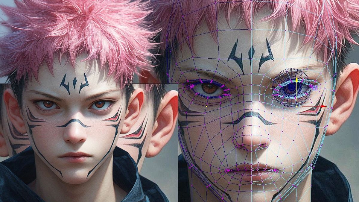 【Maya角色建模】从0开始教你，超详细影视男性人物头部结构布线教程！maya新手练习案例-小白学建模-小白学建模-哔哩哔哩视频