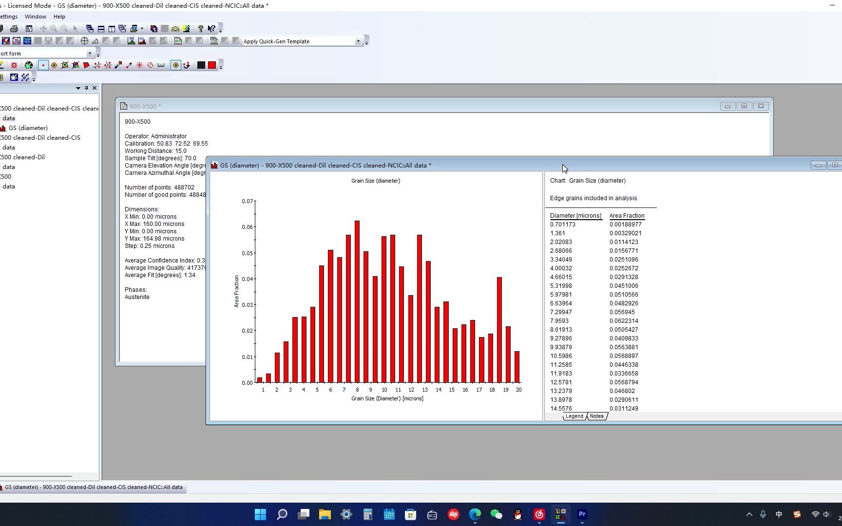EBSD数据分析——迹线分析原理和OIM analysis软件中的操作步骤