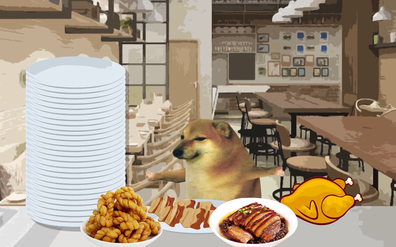 CHEEMS 吃 自 助-CHeems的日常-CHeems的日常-哔哩哔哩视频