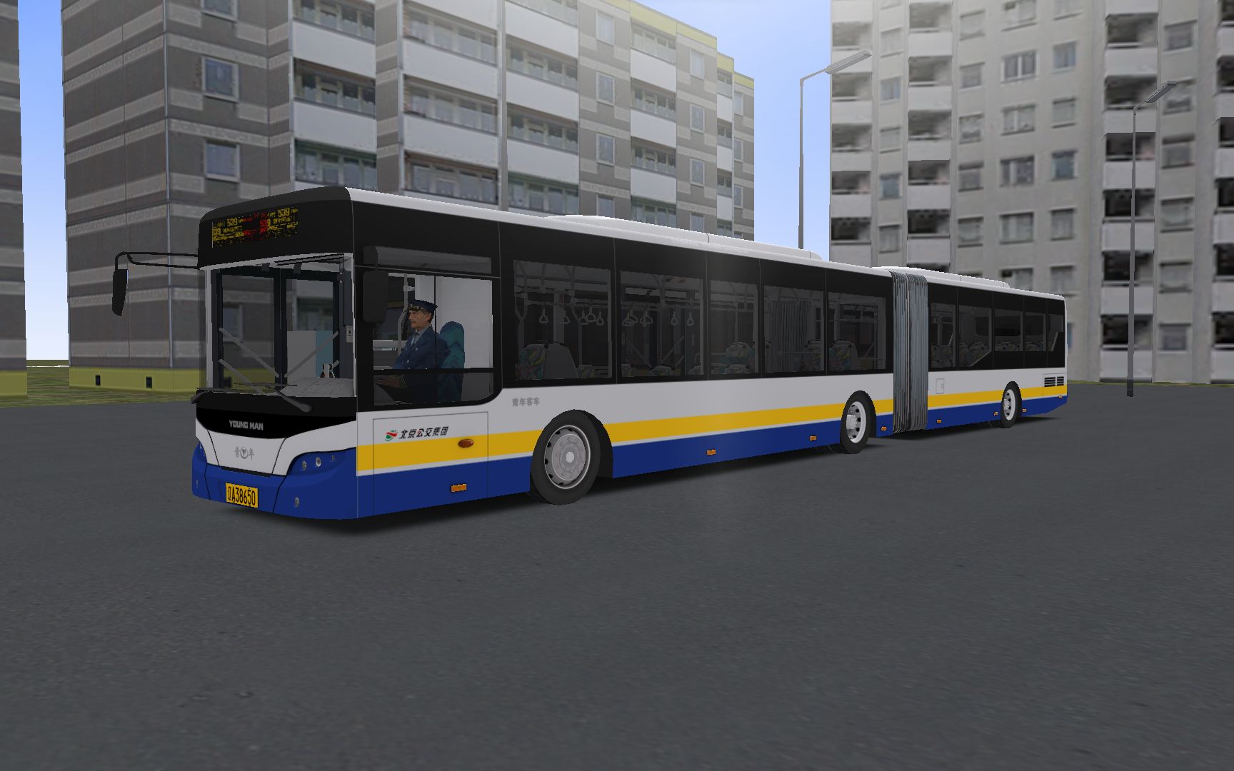 巴士模拟2/OMSI2#44 驾驶宇宙 JNP6180G于京通市539路（立方枢纽2022-03-09晚上场直播录屏)_单机游戏热门视频