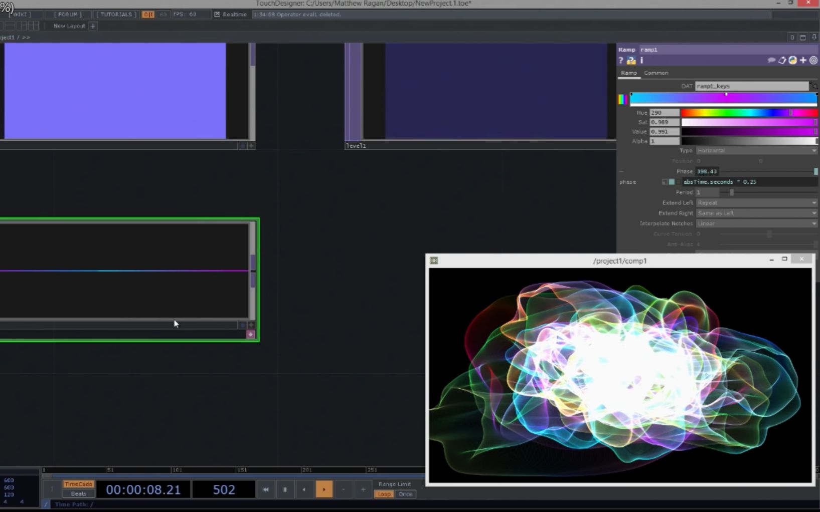 【算法生形/生成设计】TD教程 :如何用 TouchDesigner 生成炫酷的混沌图样/英语字幕_哔哩哔哩_bilibili