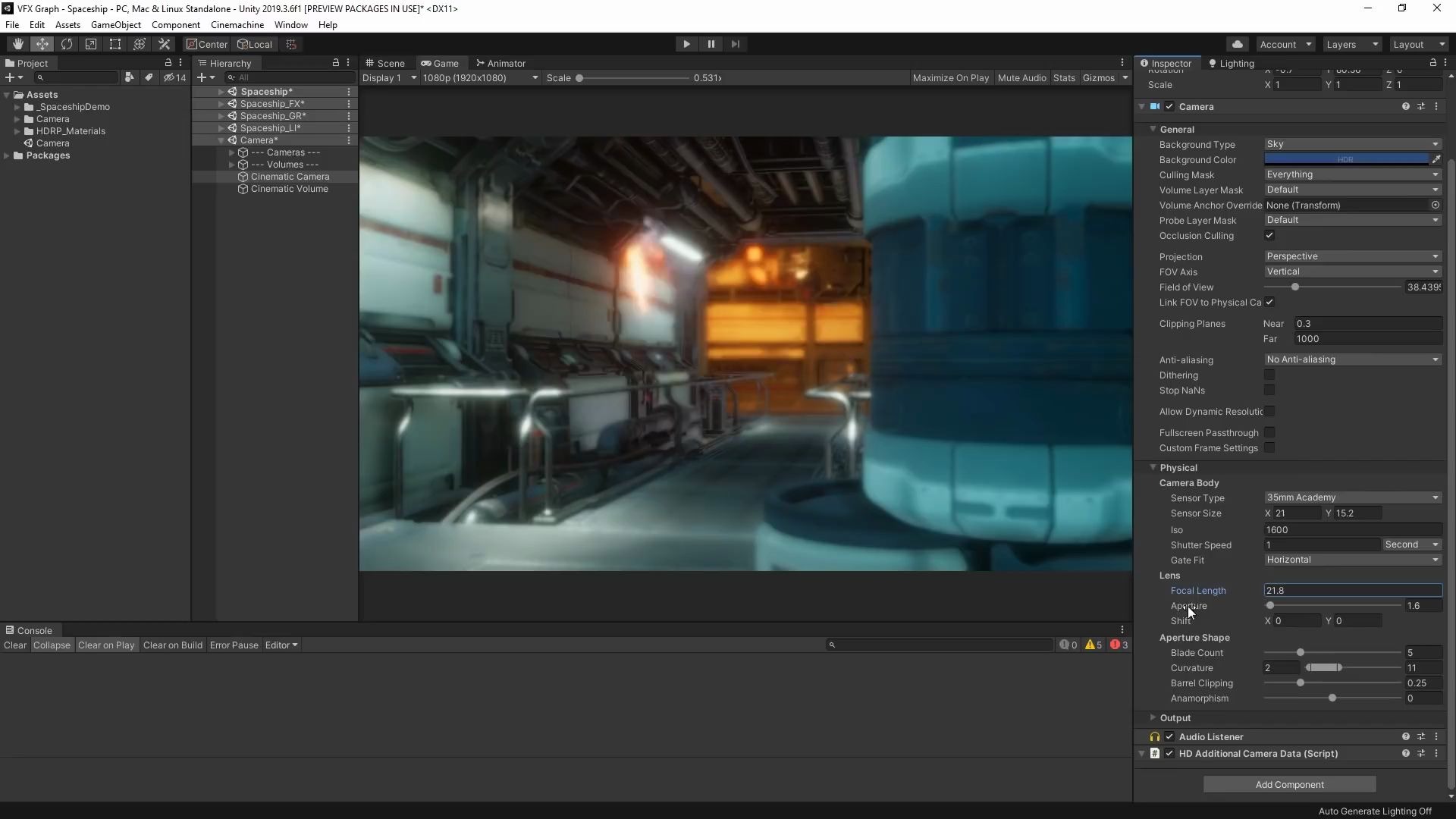 [Unity教程]-HDRP高清渲染管线 中的真实物理摄像机（教程）_哔哩哔哩_bilibili