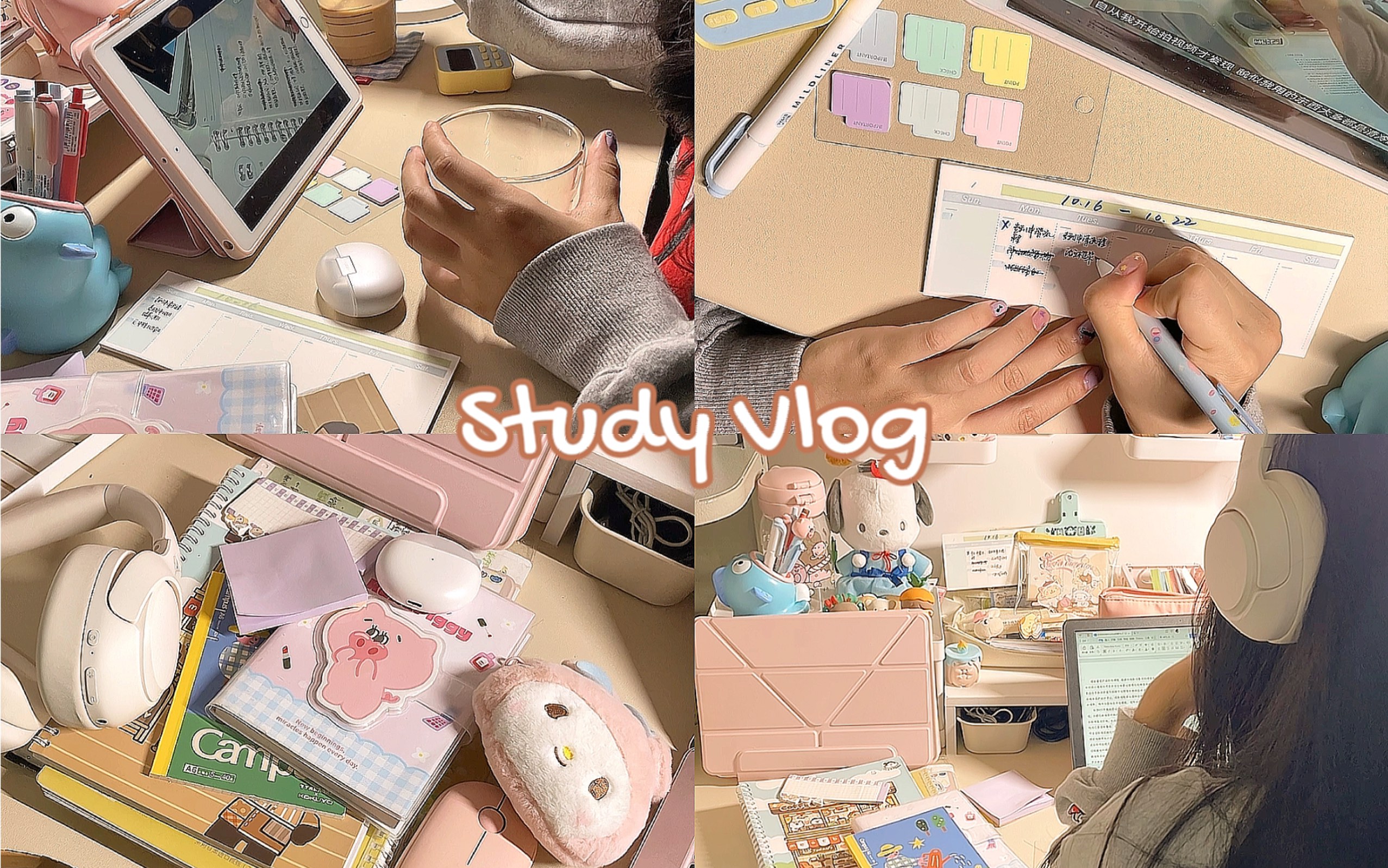 Study Vlog | 课后学习6H·下雨天的独享时光·动力向-虾球不困--虾球不困--哔哩哔哩视频
