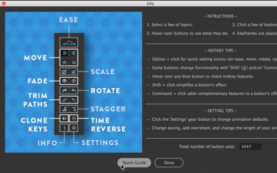AE脚本-一键式图层动画脚本工具包AEscripts keyfast v1.0+使用教程_哔哩哔哩_bilibili