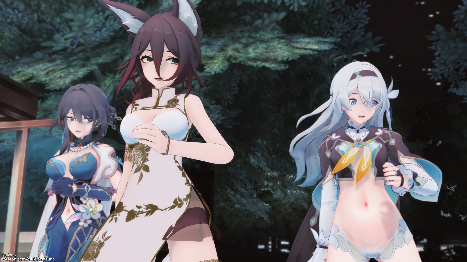 [Honkai Star Rail] ｜ Ruan Mei, Ting Yun, Firefly [MMD]-桜花缭亂-桜花缭亂-哔哩哔哩视频