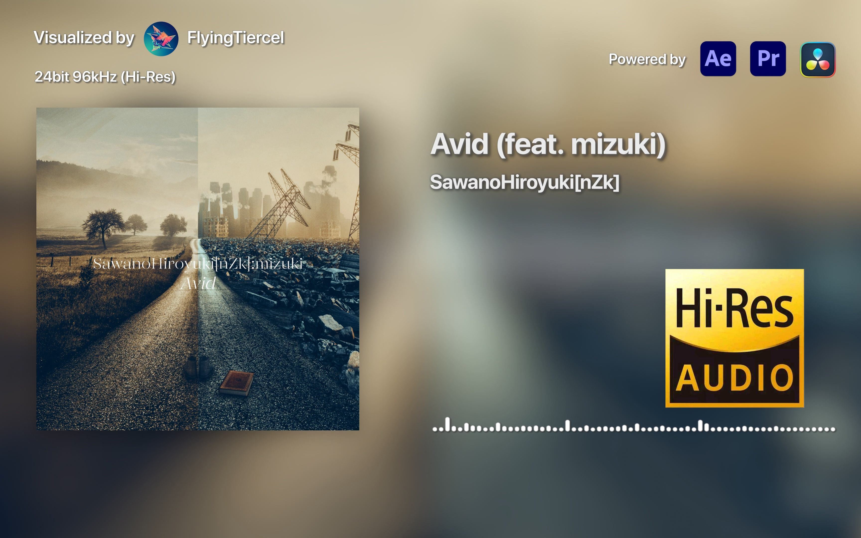 [4K Hi-Res] Avid（feat.mizuki） - SawanoHiroyuki[nZk]（泽野弘之）[24bit/96kHz] 音频可视化-白劳先生-86-哔哩哔哩视频