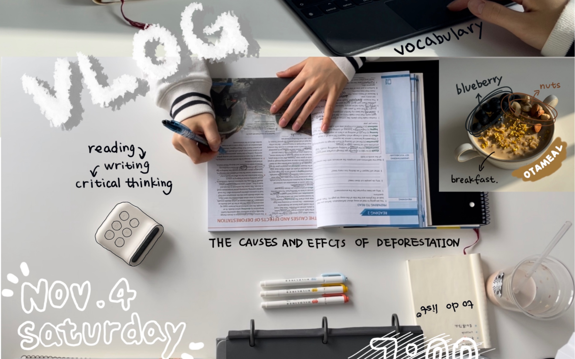 Study Vlog｜周末7:00起｜morning routine-Shiqi_ivy-Shiqi_ivy-哔哩哔哩视频