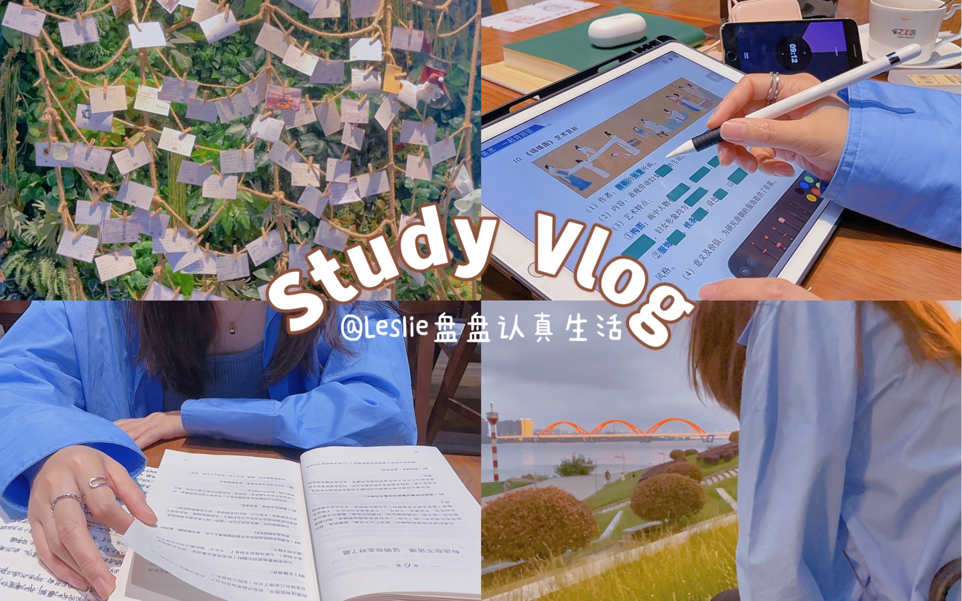 Study Vlog｜在职备考｜放平心态 学会接受 一切都是最好的安排｜周末图书馆学习日记-Leslie盘盘认真生活-Leslie盘盘认真生活-哔哩哔哩视频