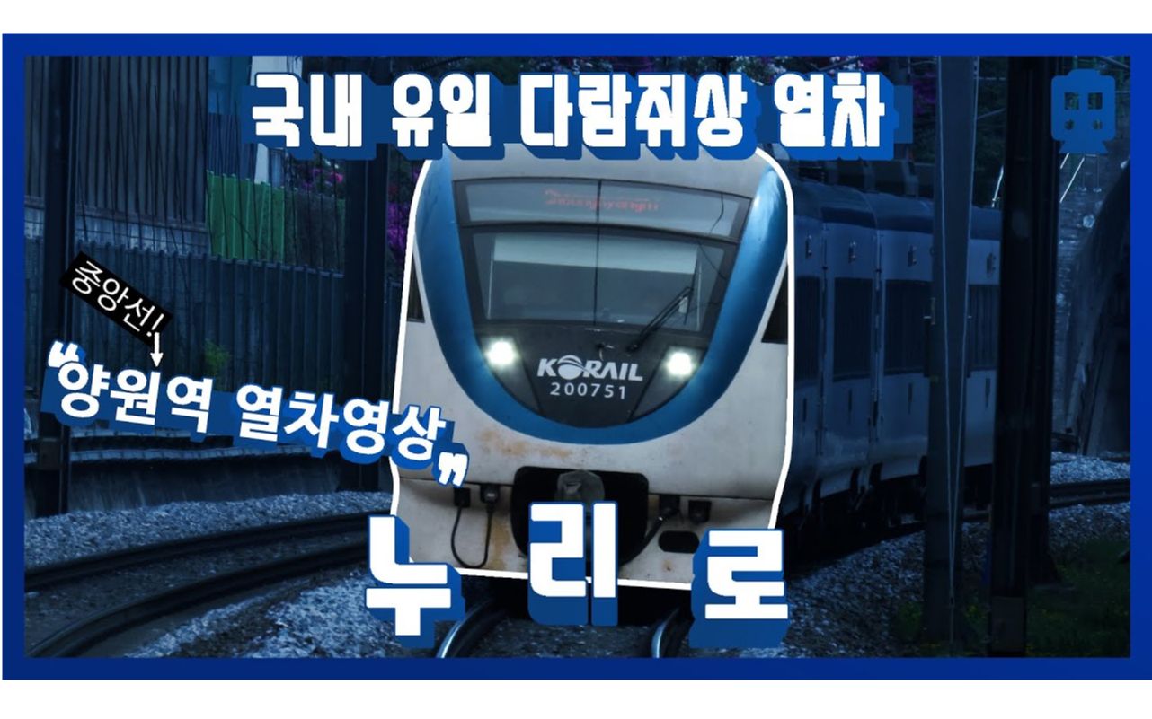 韩国国内唯一的松鼠车！ [KORAIL中央线]养源站观察_哔哩哔哩_bilibili