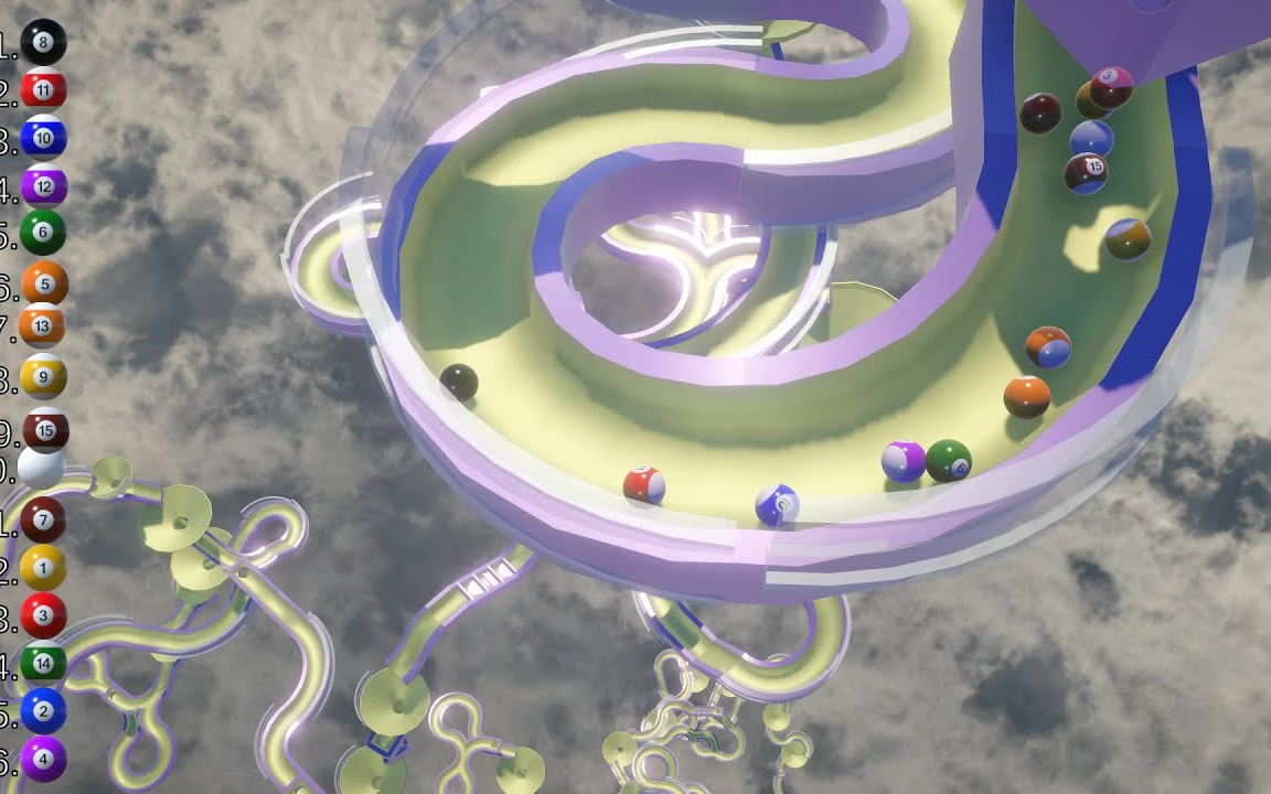 无尽赛道——台球(?)们的竞速淘汰赛！-诺亚方邹-诺亚方邹-哔哩哔哩视频