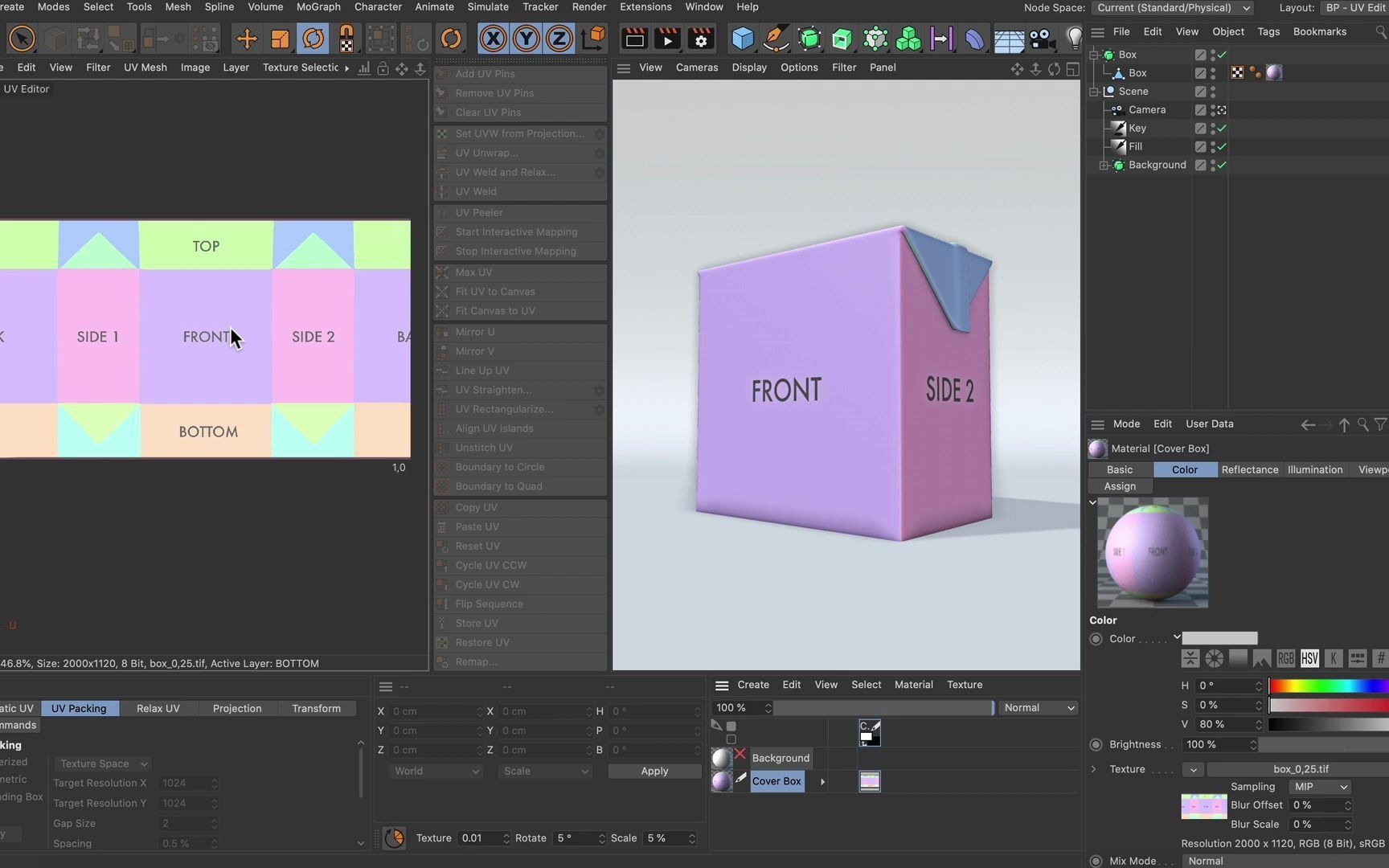 C4D R23官网技巧教程Tip - 310如何在Cinema 4D R23中使用新像素捕捉功能完美吸附UV_哔哩哔哩_bilibili