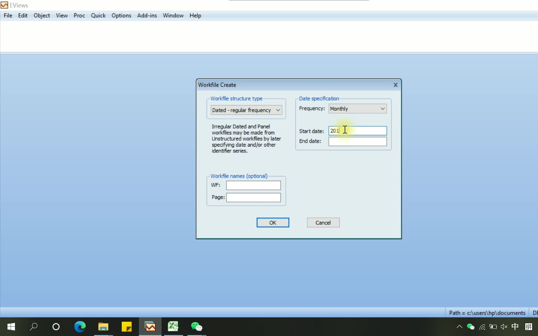金融计量学 P57（4）Eviews解题过程_哔哩哔哩_bilibili