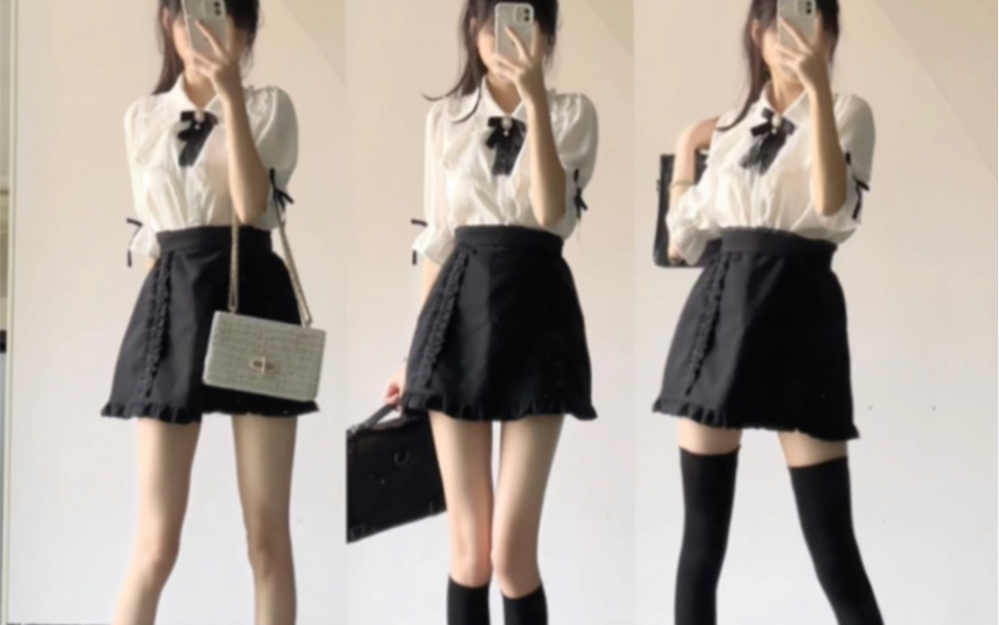 学院风穿搭袜子三种长度-阿九Ajiu--阿九Ajiu--哔哩哔哩视频
