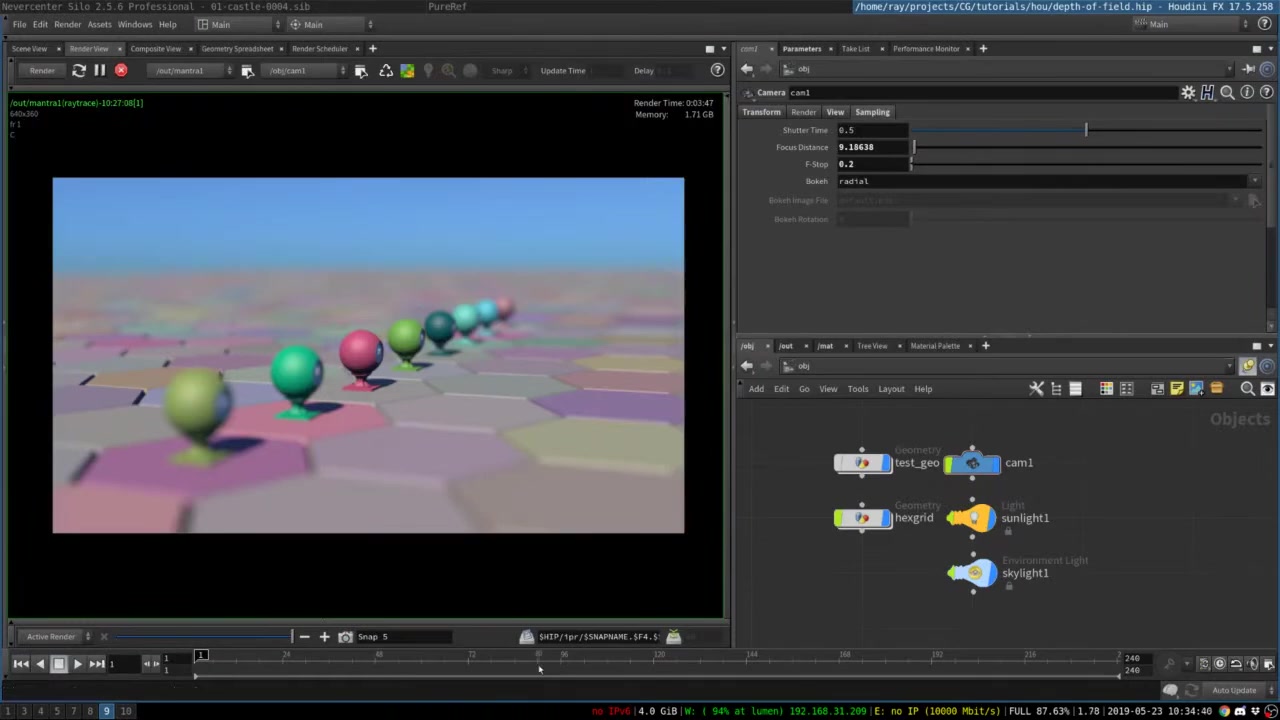 SideFX Houdini 17.5中的景深（DOF）Depth of Field (DOF) in SideFX Houdini 17.5_哔哩哔哩_bilibili