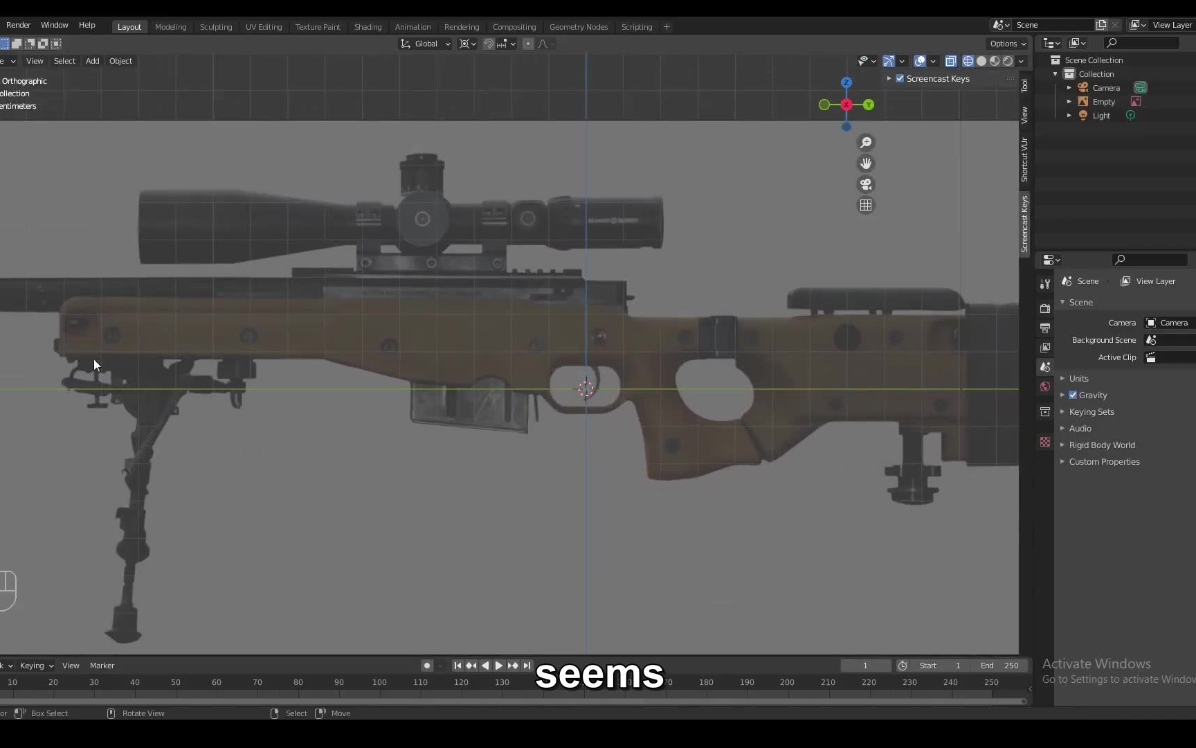 用Blender建模一个AWM狙击步枪_哔哩哔哩_bilibili