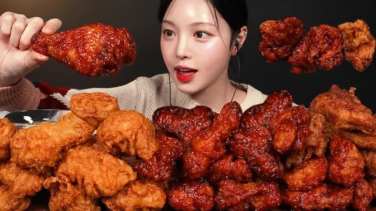 【Boki 中字】今天吃韩式炸鸡，酥酥脆脆一口一个！！-BOKI小姐姐-BOKI小姐姐-哔哩哔哩视频