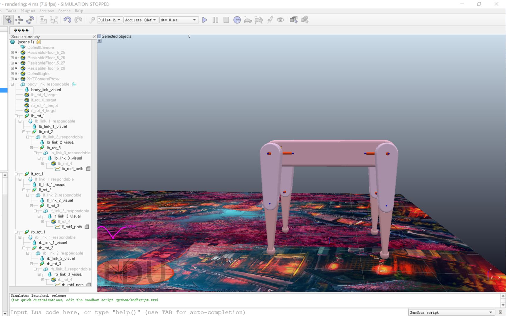 Vrep 四足3步态仿真_哔哩哔哩_bilibili