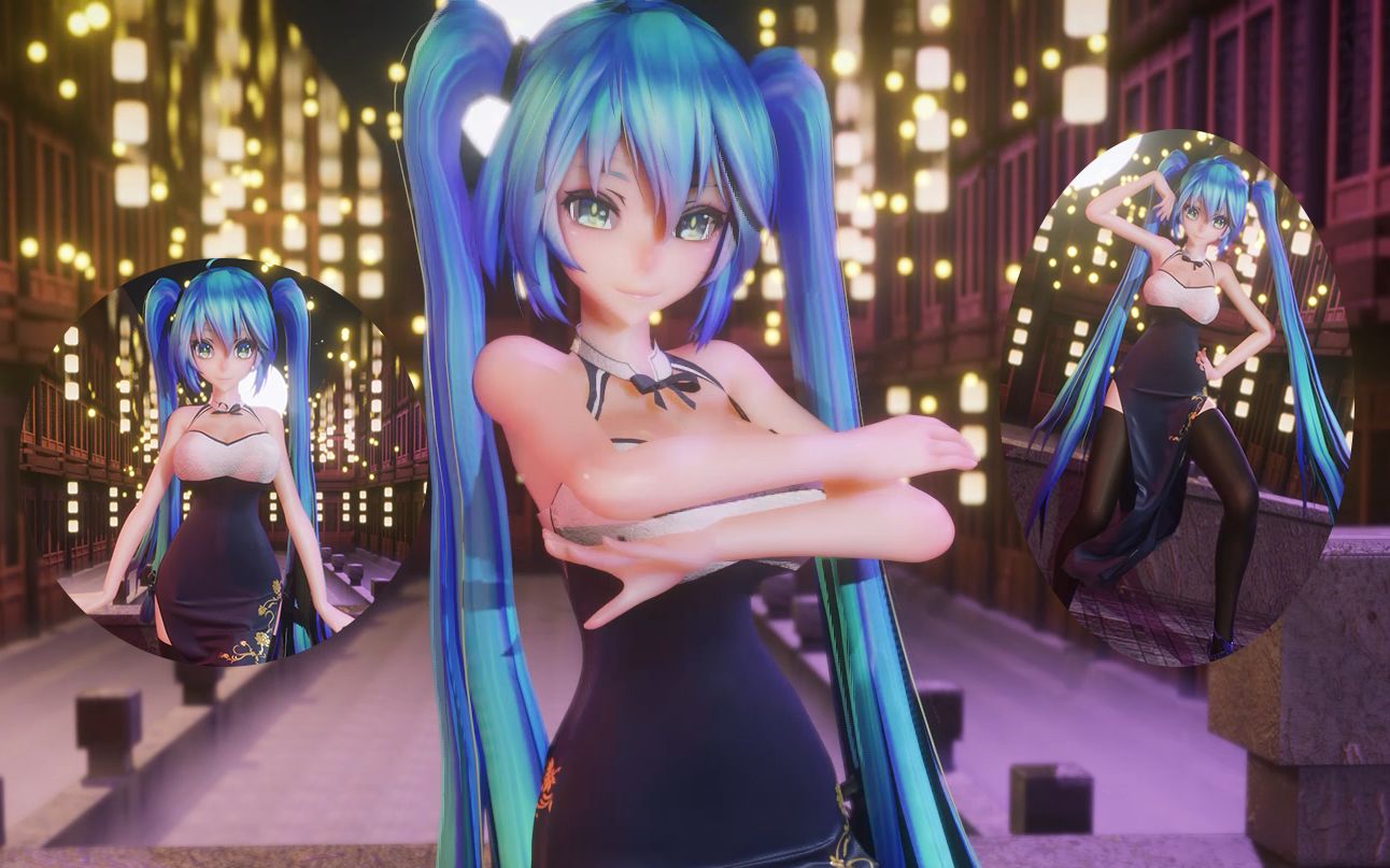 『旗袍布料-MMD』华风夏韵 国风初音！【初音-倾杯】_哔哩哔哩_bilibili