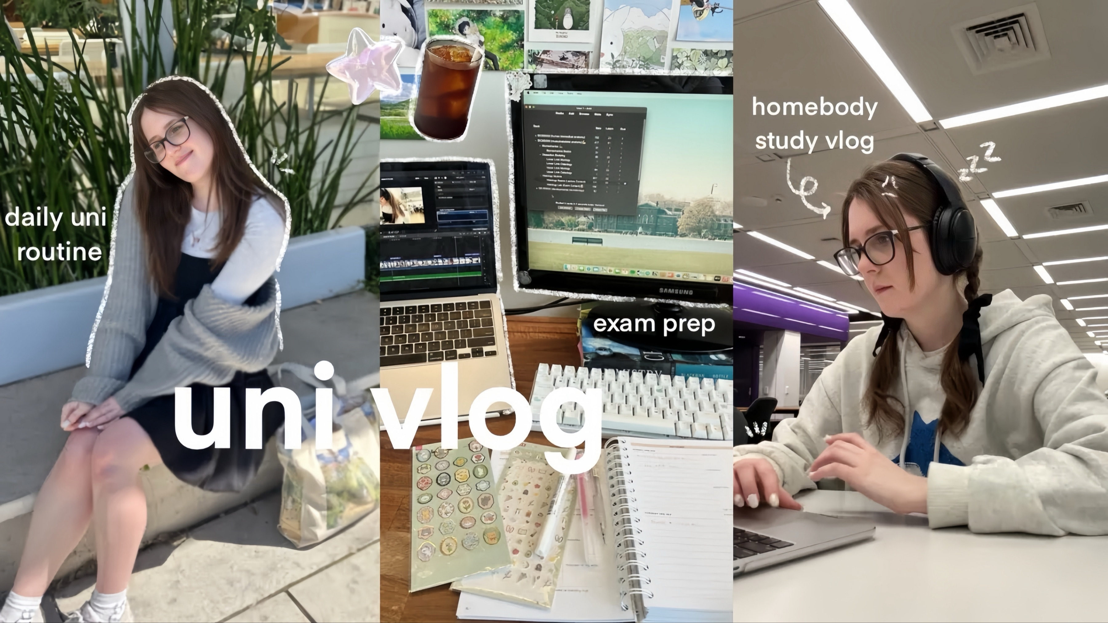 【中字】ste.phanie | 大学日记🎧内向者的学习日志，考试季准备，宅在家的早晨习惯和我生命中的一周ᯓ★-粉红猪_SK-粉红猪_SK-哔哩哔哩视频