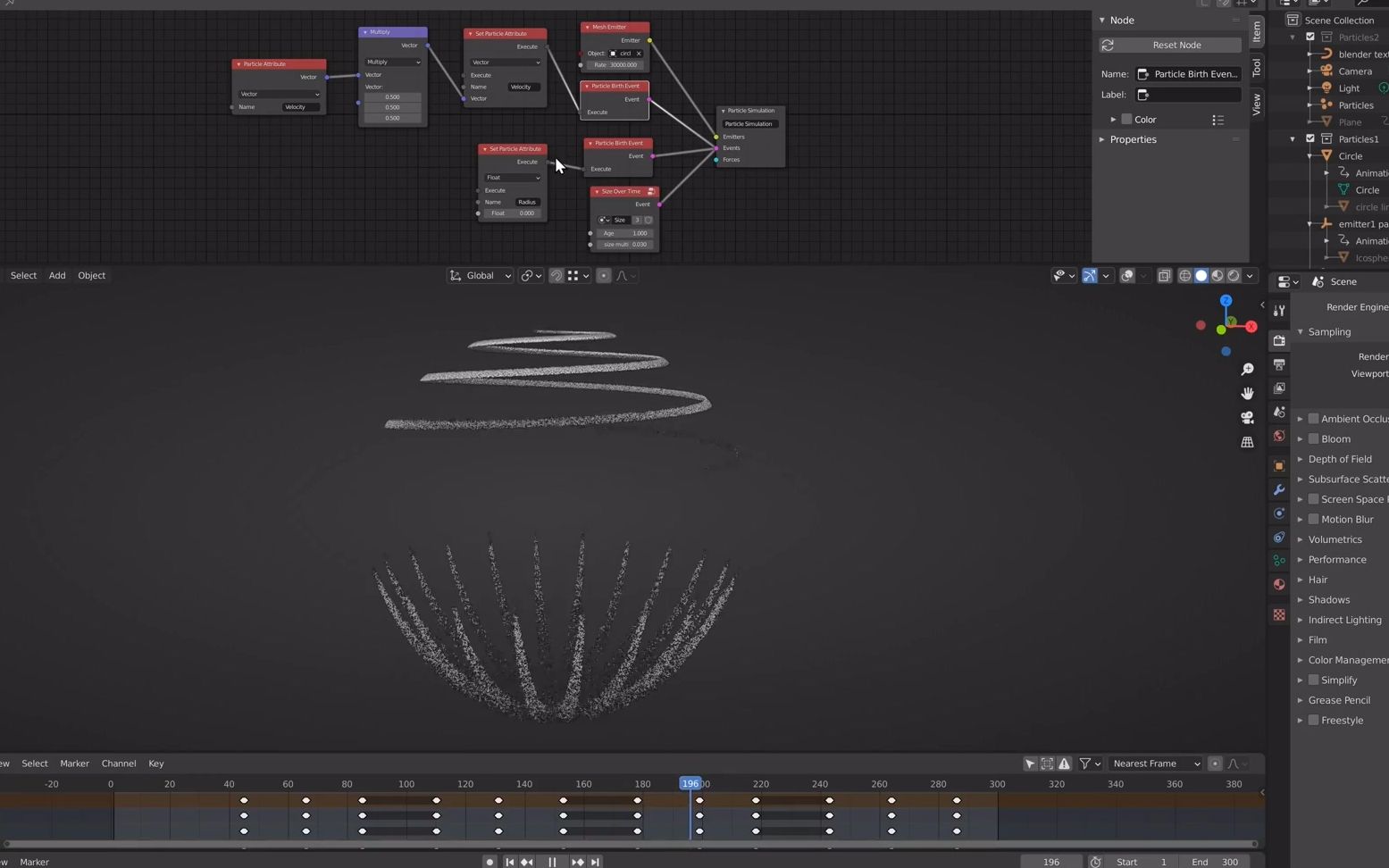 Blender新节点粒子Particle Nodes试用 (Blender 2.91 alpha)_哔哩哔哩_bilibili
