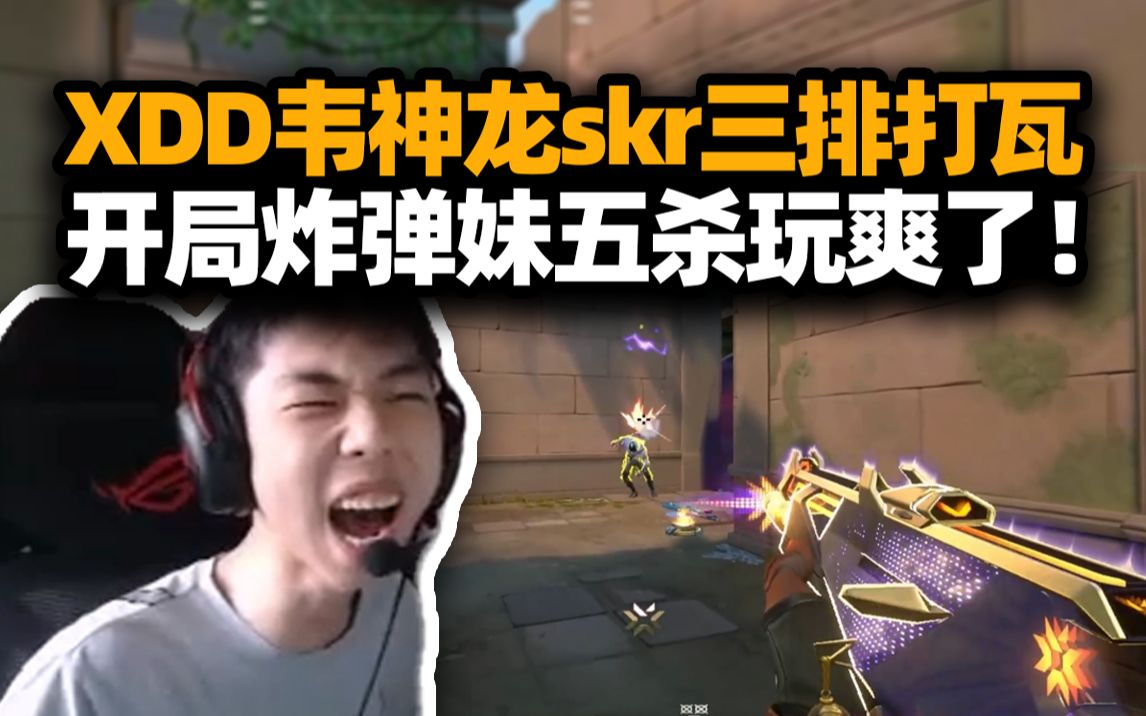 XDD韦神龙skr三排打瓦 炸弹妹开局五杀爽局预定 队友老哥在线认人 后知后觉可太抽象了！-小叮当频道-小叮当频道-哔哩哔哩视频