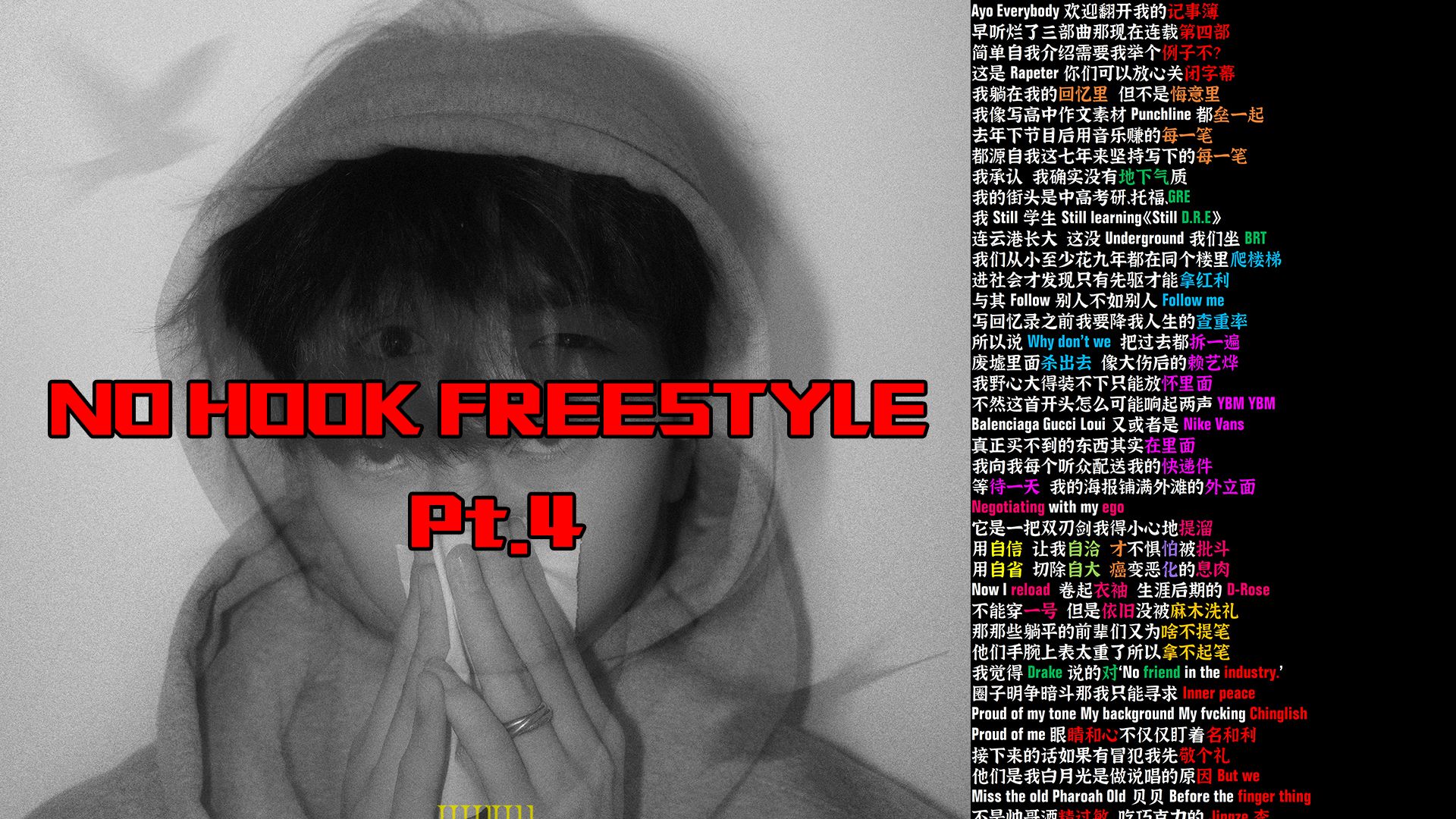 NO HOOK FREESTYLE Pt.4 - Rapeter【韵脚检查】-陈横竖撇捺-陈横竖撇捺-哔哩哔哩视频