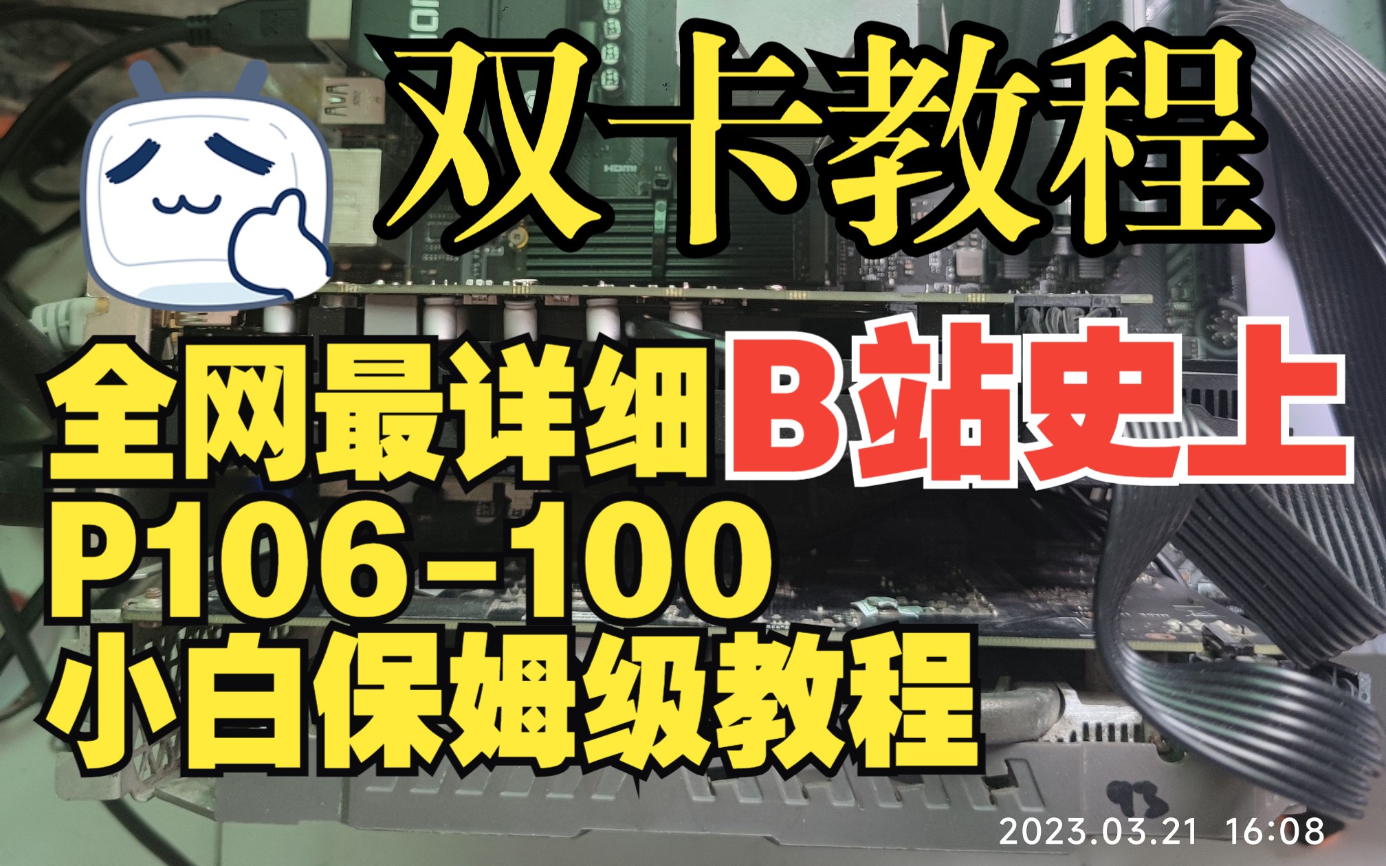 全网视频最详细的p106-100双显卡教程，小白保姆级教程-打哈欠的哀酱-技术学习-哔哩哔哩视频