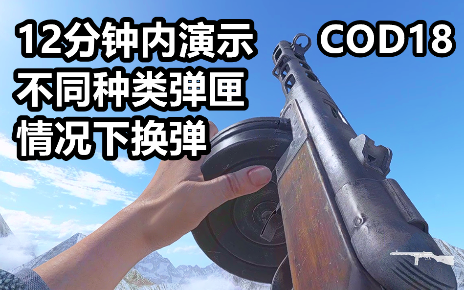 COD18 12分钟内全武器不同弹匣情况下换弹表现演示2022.02.28_网络游戏热门视频