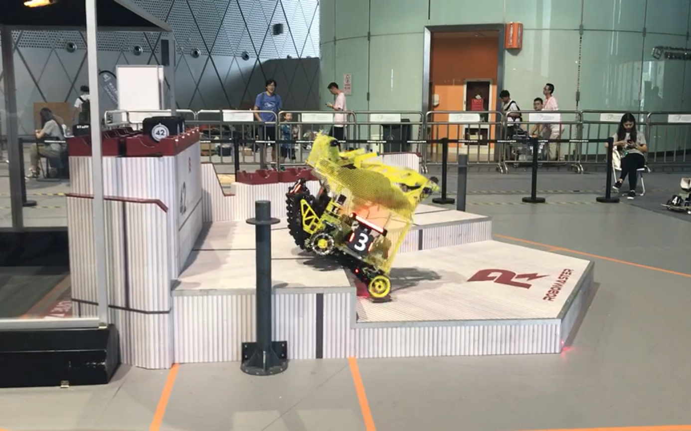 Robomaster2018 电子科技大学成都学院 工程车攀岛取弹练习_哔哩哔哩_bilibili