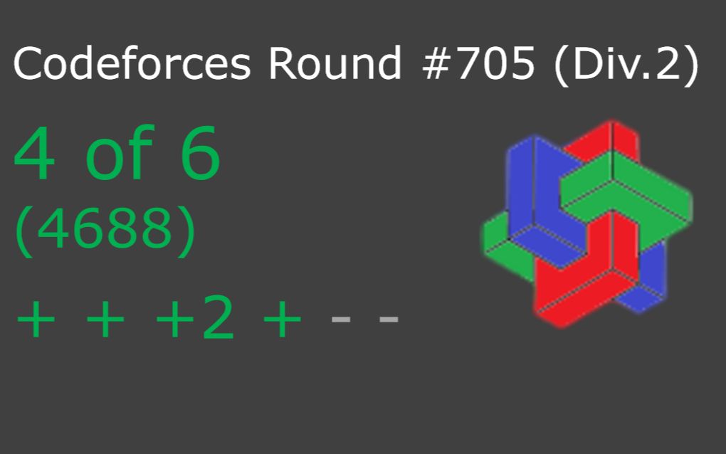 [最高榜二] Codeforces Round #705 (Div.2) 4 of 6_哔哩哔哩 (゜-゜)つロ 干杯~-bilibili