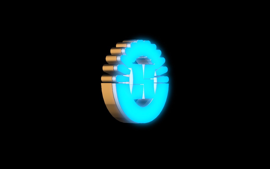 【AE案例教程每日一练第13天】E3D制作3D立体分层发光LOGO旋转动画_哔哩哔哩_bilibili