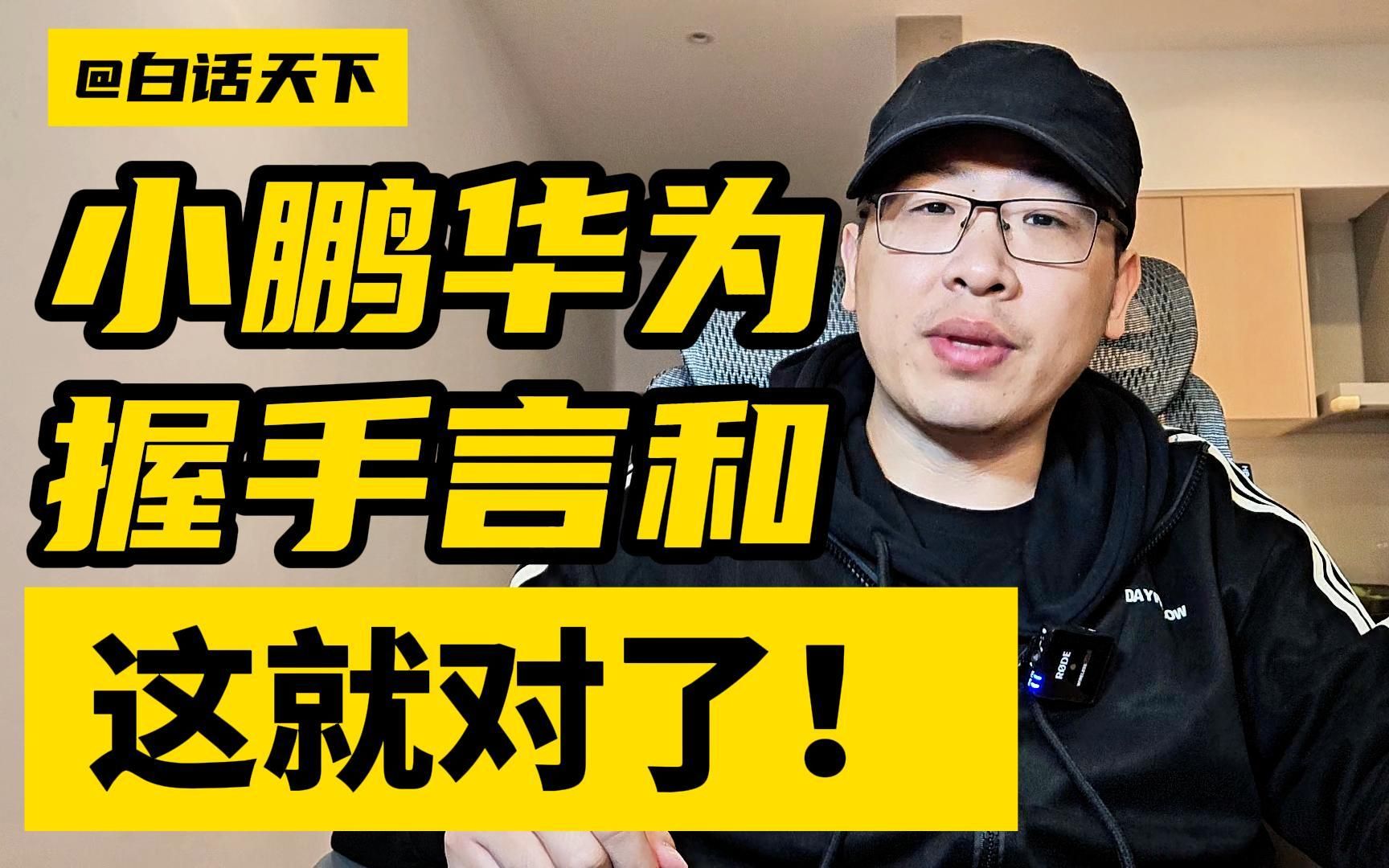 小鹏华为握手言和，这就对了！ 白话频道 白话频道 哔哩哔哩视频