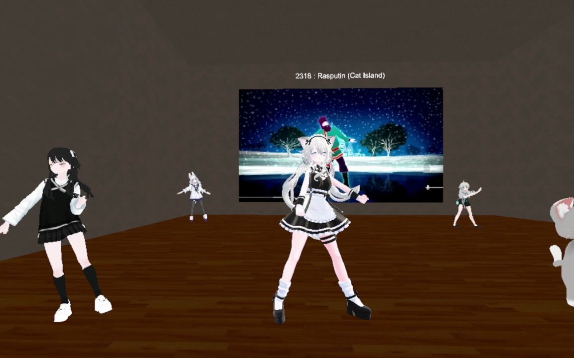 VRchat 用新模型Sophina猫跳上一手猫子舞Rasputin（ _网络游戏热门视频
