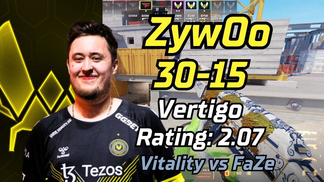 小蜜蜂ZywOo (30-15)对阵FaZe rt:2.07 (vertigo) | EPL S19 | 2024.05.11 | CS2 pov/demo - 视频下载 Video ...