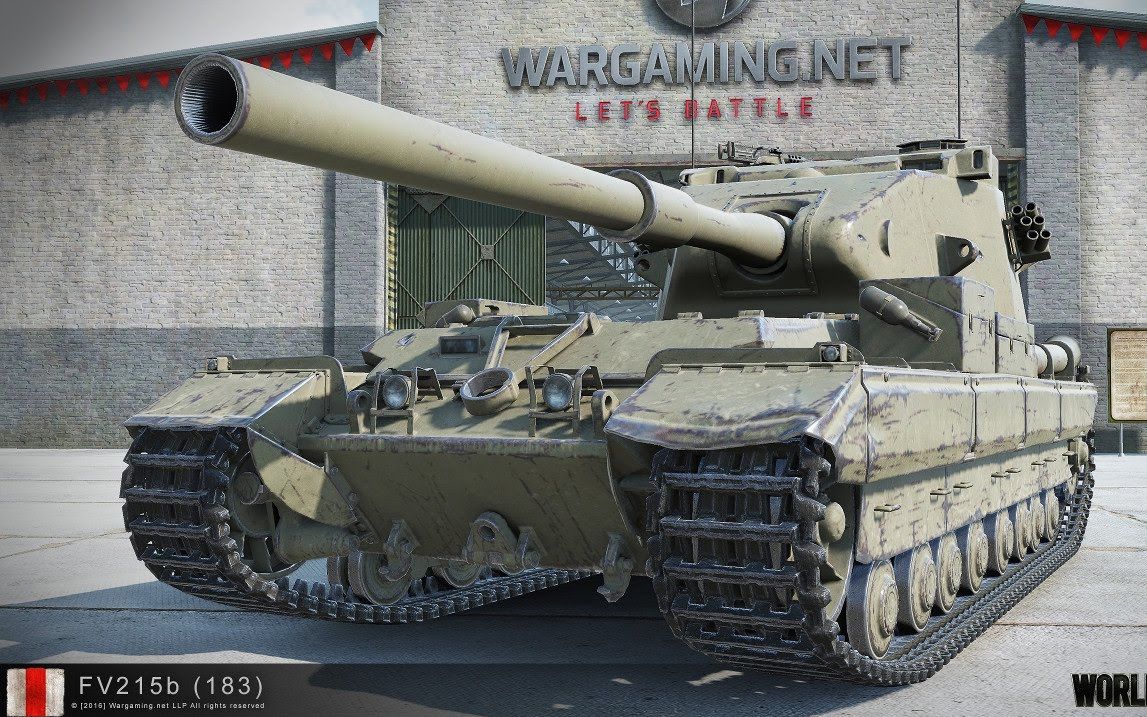 【洪兴二佬】WoTB 快乐的大炮FV215b(183) Review 【实战分析】_哔哩哔哩_bilibili