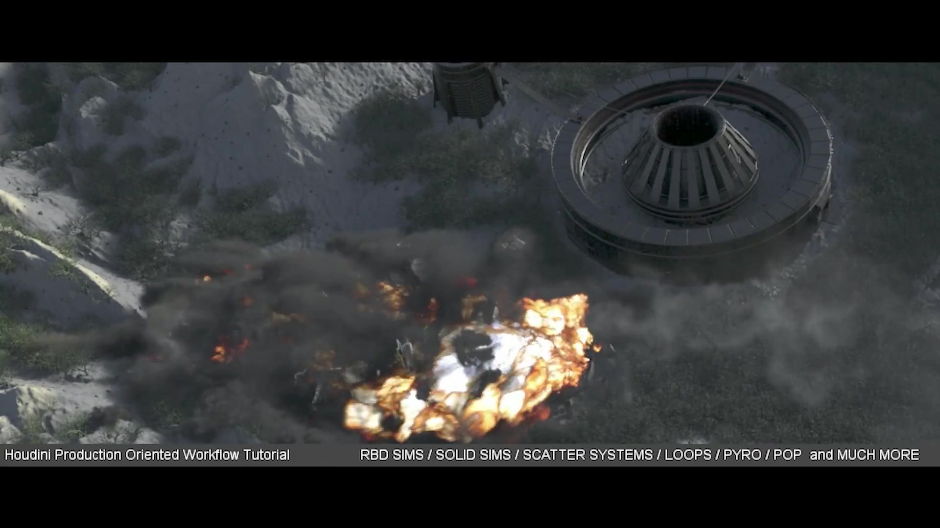 【Houdini】 流体碰撞爆炸电影特效 Gumroad - VFX Studio Oriented Houdini FX Training_哔哩哔哩_bilibili
