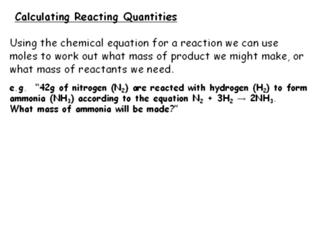 IGCSE Chemistry Calculations Involving Moles bilibili igcse-chemistry-calculations-involving-moles-bilibili