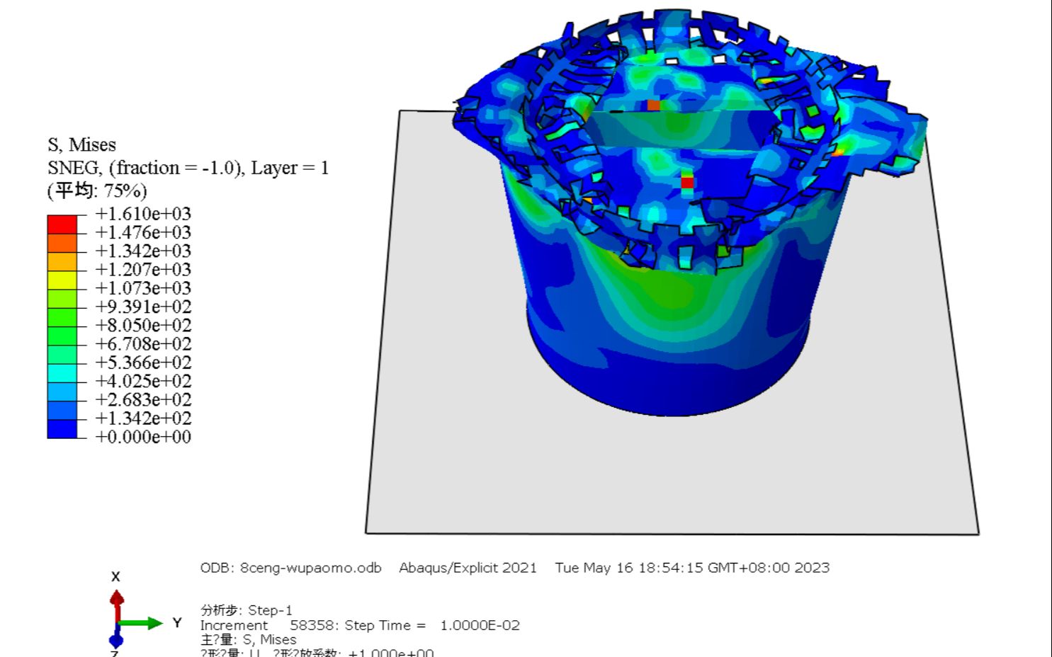 ABAQUS有限元模型——CFRP复合材料开孔板拉伸损伤（Hashin损伤演化）