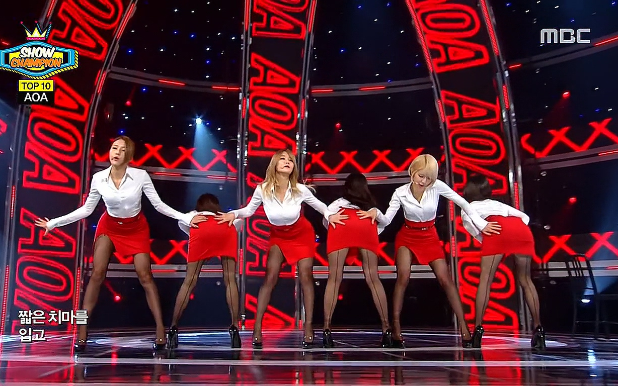 【周末不放假系列】韩国女团AOA - miniskirt_哔哩哔哩_bilibili