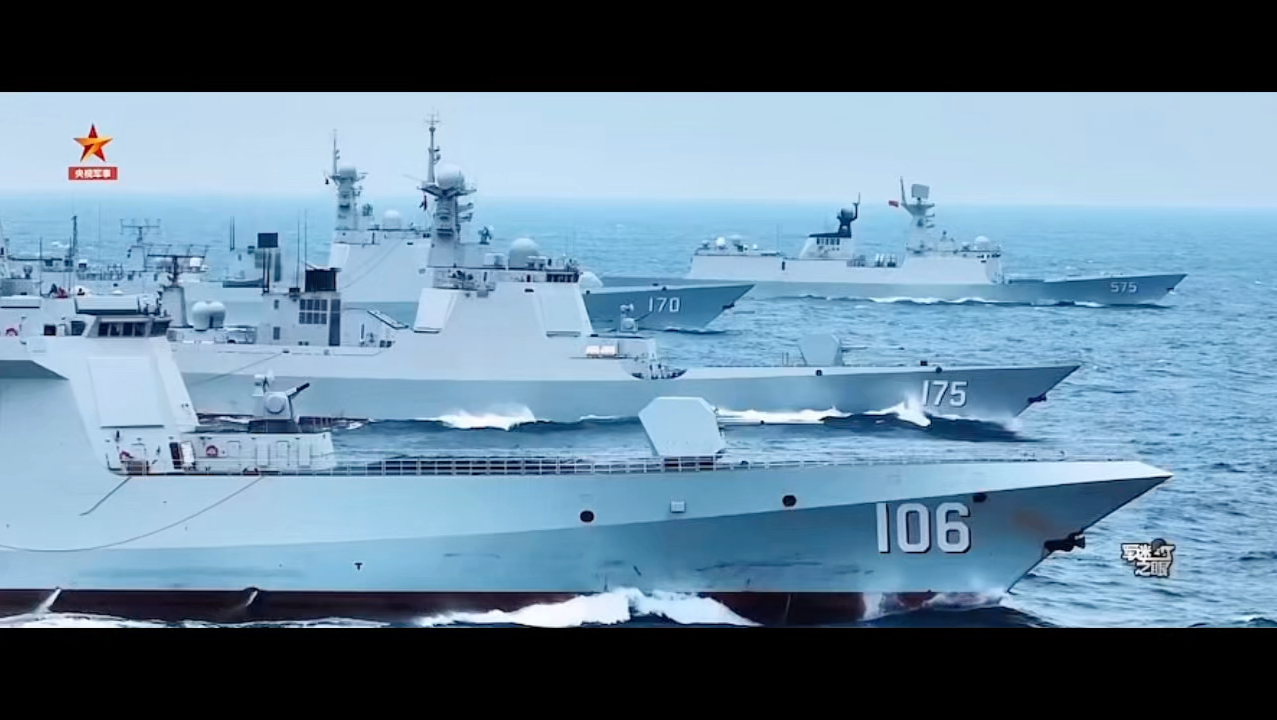 狂飙！中国海军055、052D、052C、054A编队震撼冲锋镜头！前所未有！-废物小马和傻子阿胡-废物小马和傻子阿胡-哔哩哔哩视频
