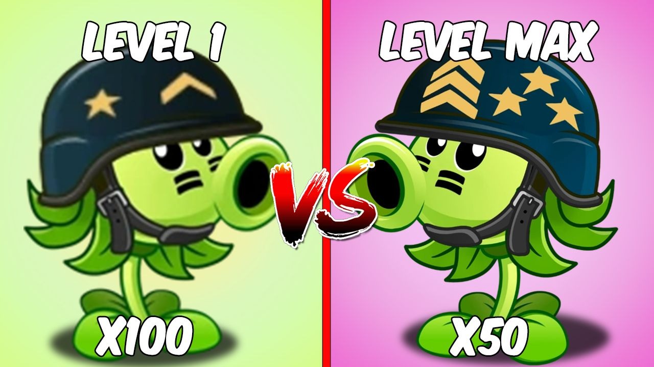 PVZ 2 挑战 - 100株1级植物 VS 50株满级植物 VS 10个10级铁头僵尸！谁能胜出？-MSGames-MSGames-哔哩哔哩视频