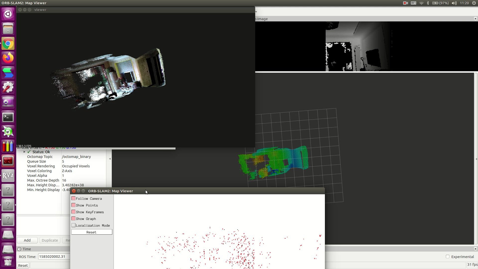 ORB-SLAM Astra相机在线构建octomap_哔哩哔哩_bilibili