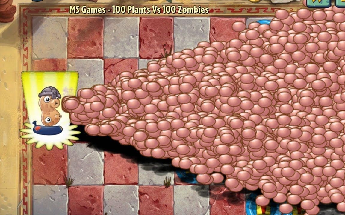 PvZ 2 100 Plants Vs 100 Zombies - Every Plant Max Level Vs 100 Bust Head Zombie-MSGames-MSGames ...