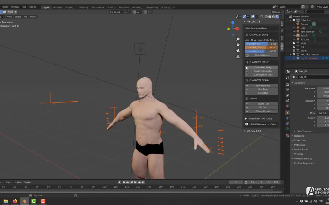 MB-LAB blender的角色模型生成器_哔哩哔哩_bilibili