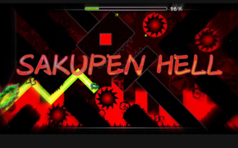 (国内mobile 首杀)【Geometry Dash】SAKUPEN HELL(extreme demon)_几何冲刺