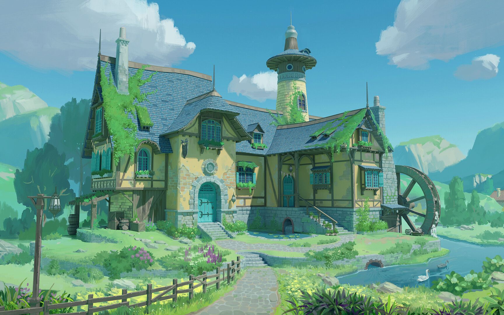 Maya场景建模：日系风格化“小屋”场景模型制作，_哔哩哔哩_bilibili