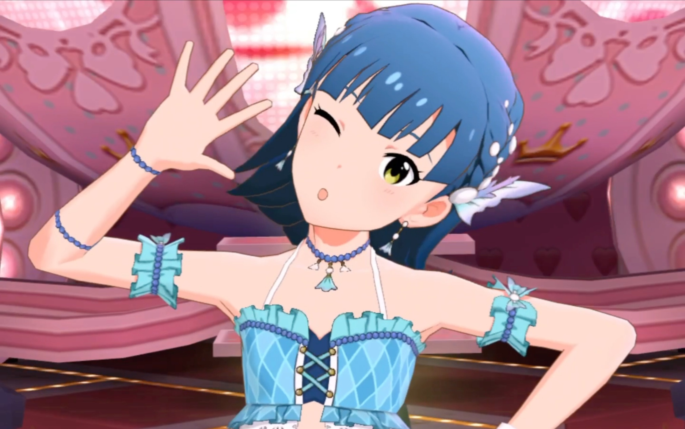 【MLTD MV】Princess be ambitious！蓝色系服装（可奈+未来+百合子+茉莉+春香）_手机游戏热门视频